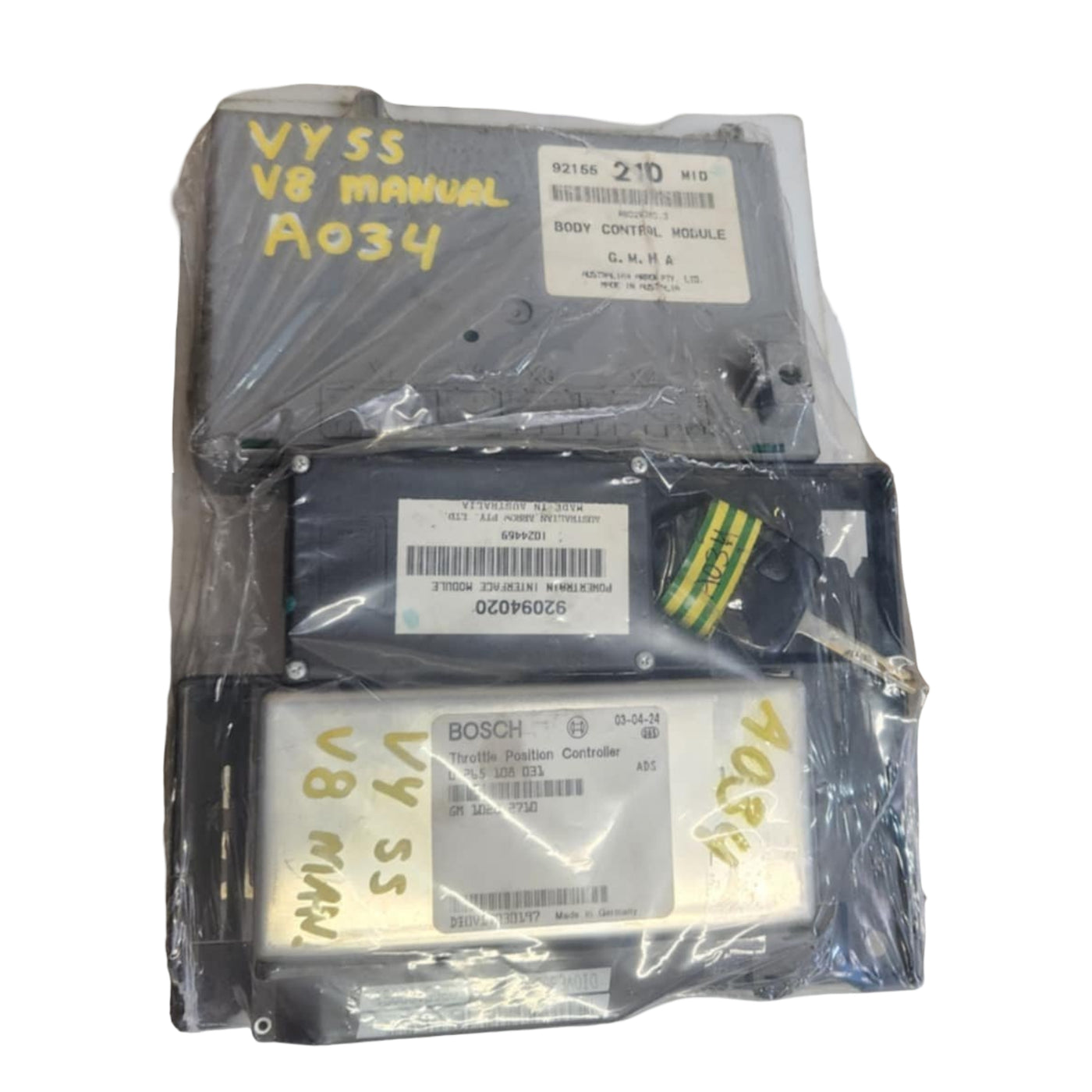 A034 - VY Holden Commodore SS V8 - Computer Set (BCM 210 MID, PIM, Thr ...