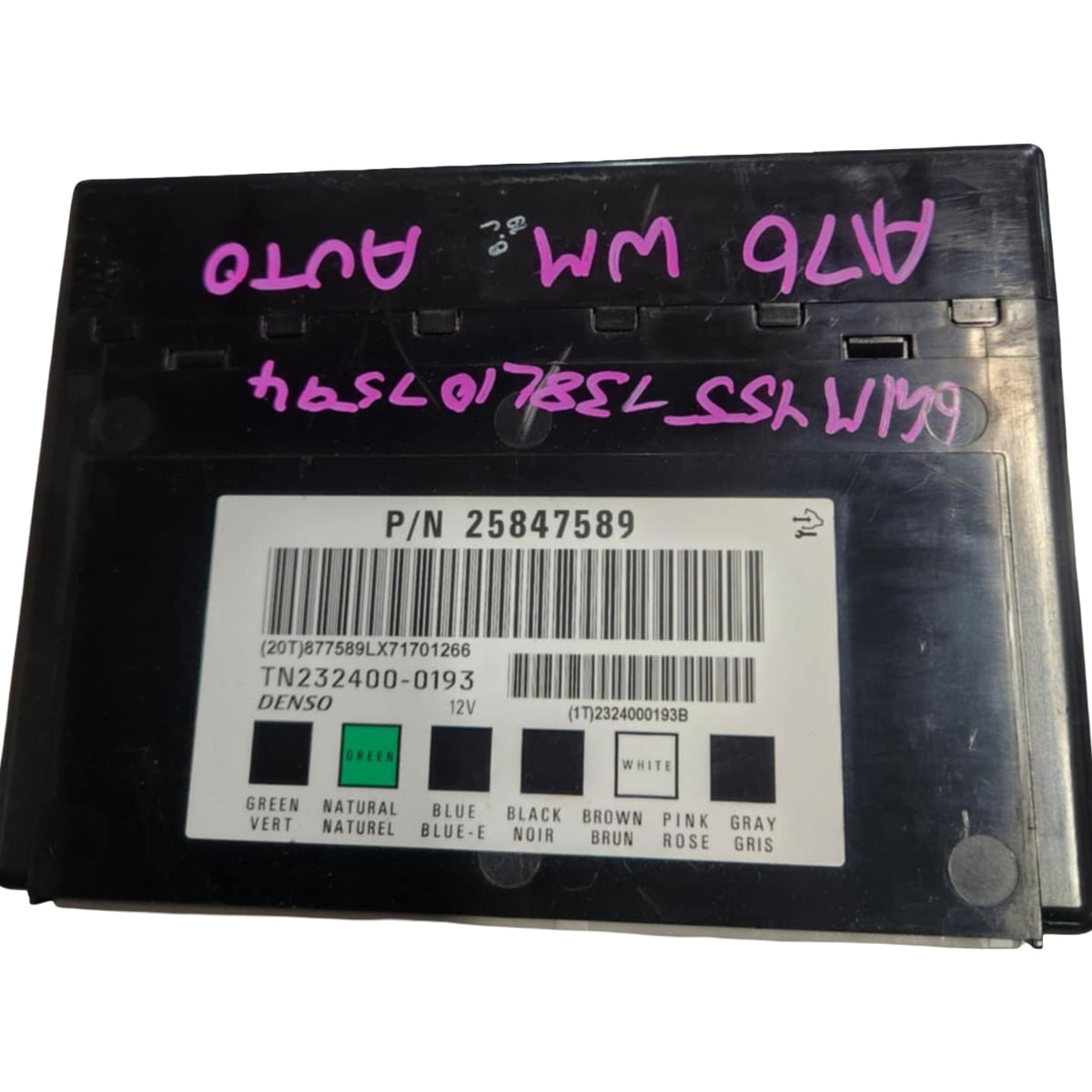 A176 - WM Holden Statesman V6 LY7 Auto - BCM Part #25847589 — Commodore ...