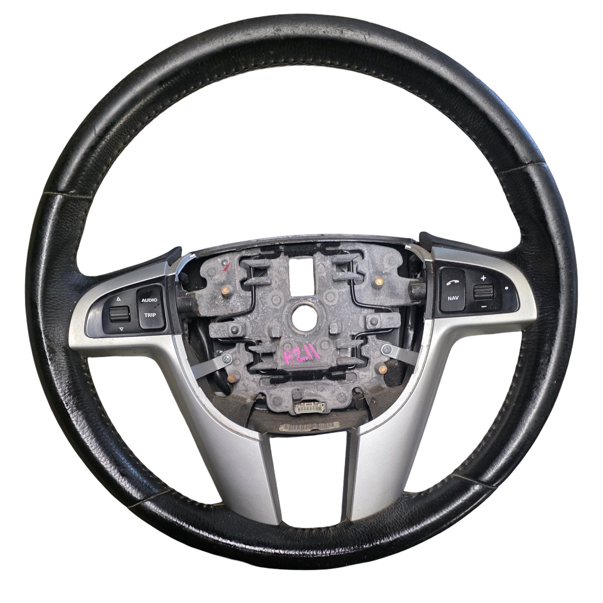 A211 - VE HOLDEN COMMODORE - Leather Steering Wheel with silver trim ...