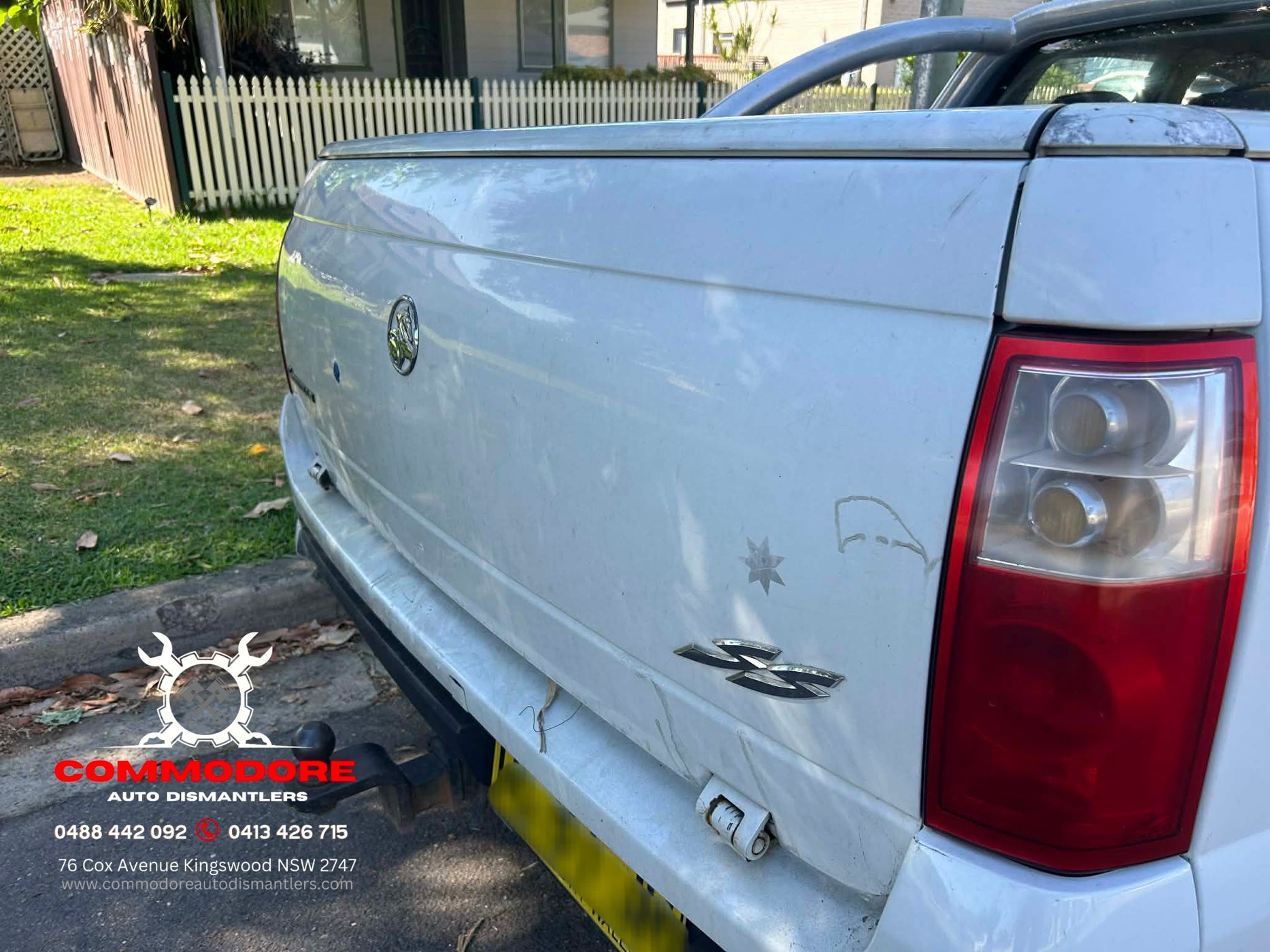 CRE021 - VY Holden SS Crewman Utility - Tailgate - HERON WHITE #679F ...