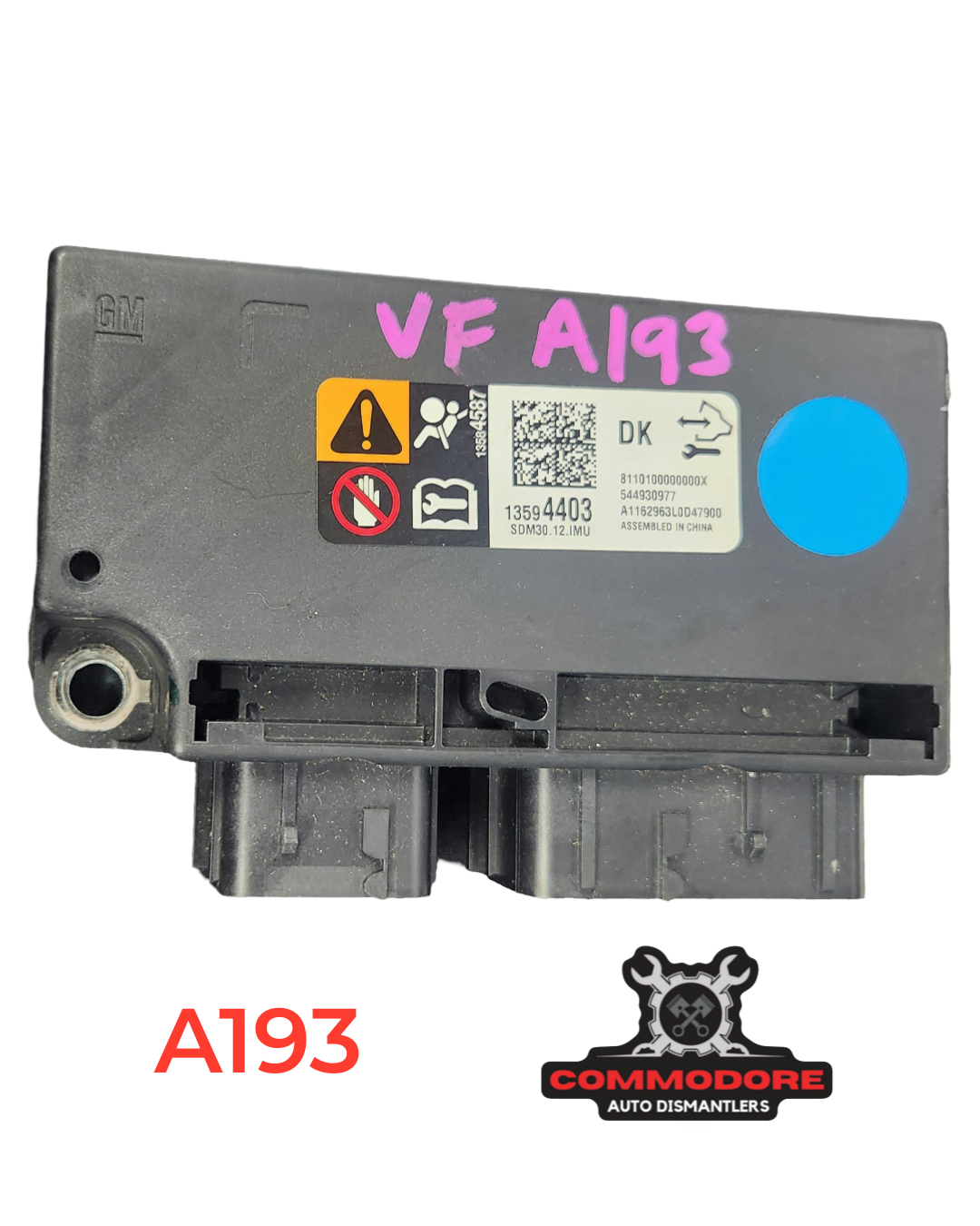 A193 - Vf Sv6 Ii - Airbag Sensor Module — Commodore Auto Dismantlers